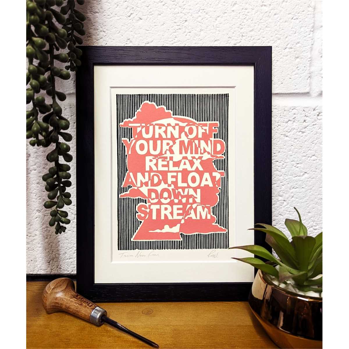 Tomorrow Never Knows- Beatles Lino Print | Inspire Uplift