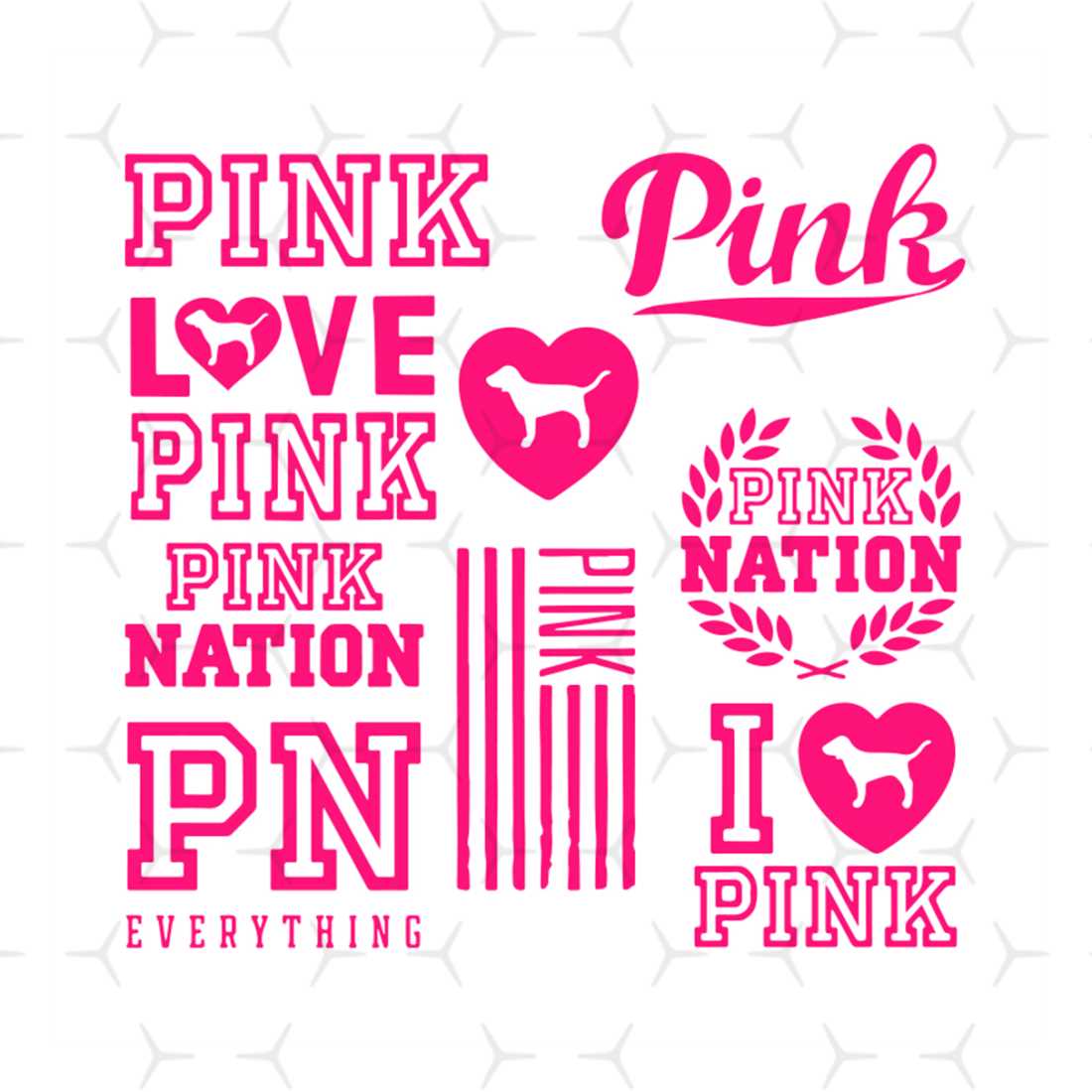 Love Pink Bundle Svg, Trending Svg, Pink Svg, Pink Nation Sv | Inspire ...