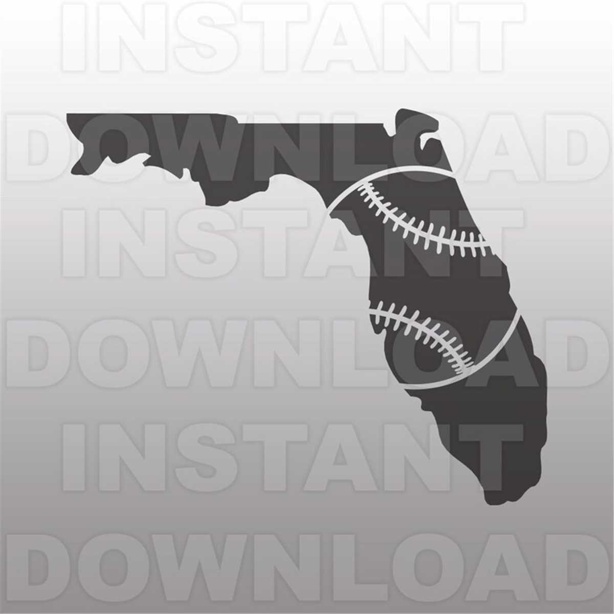 Florida Baseball SVG File,Florida Outline SVG File-Commercia | Inspire ...