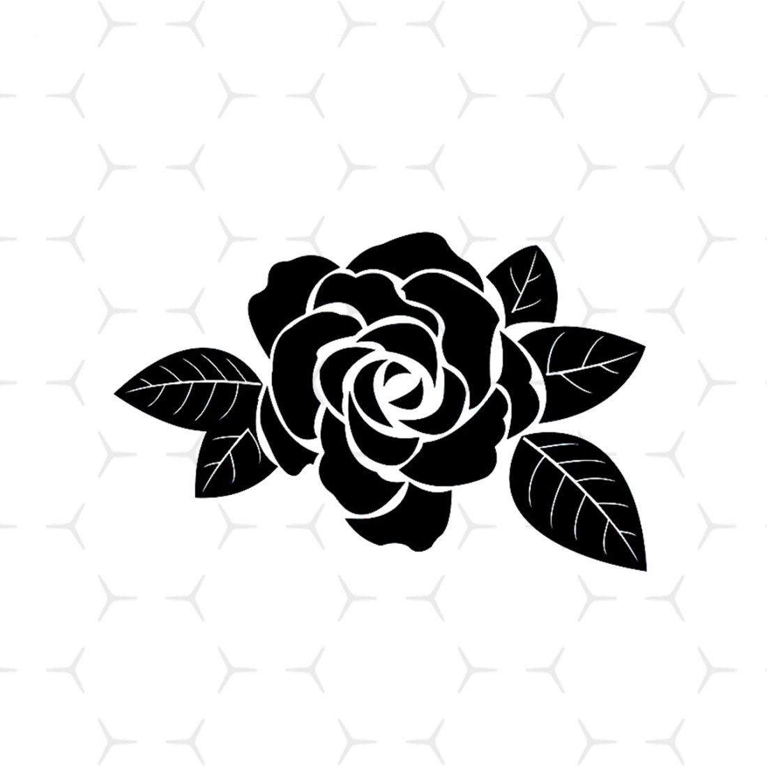 Black Rose Svg, Flower Svg, Motif Sketch Svg, Black Flower S | Inspire ...