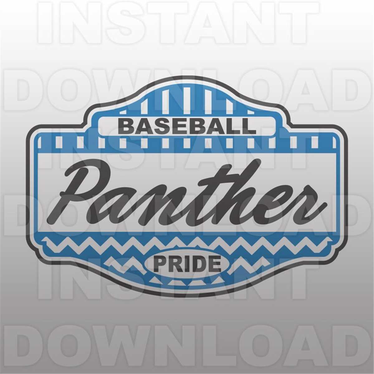 Panther Pride Baseball Vector Art SVG File,INSTANT DOWNLOAD, - Inspire ...