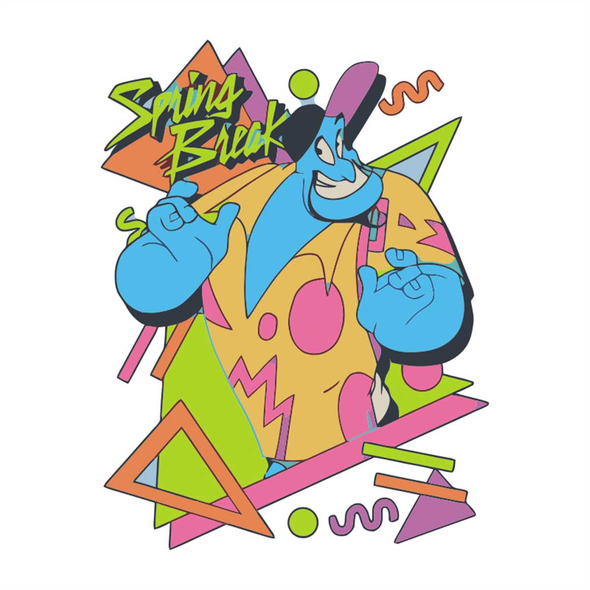 Disney Aladdin Retro 90's Genie Svg, Genie Svg, Disney Princ | Inspire ...