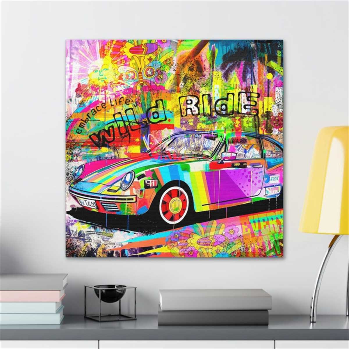Life is A Wild Ride Mixed Media collage canvas Print | Inspire Uplift
