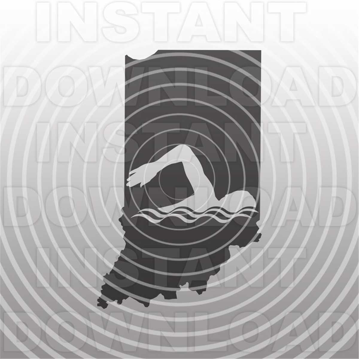 Swimming SVG File,Swimmer SVG,Indiana svg -Swimming Vector A - Inspire ...