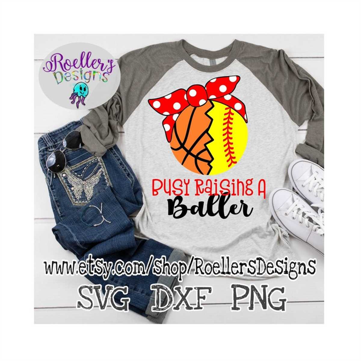 Busy Raising A Baller SVG, Basketball Svg, Softball Svg, Bas | Inspire ...