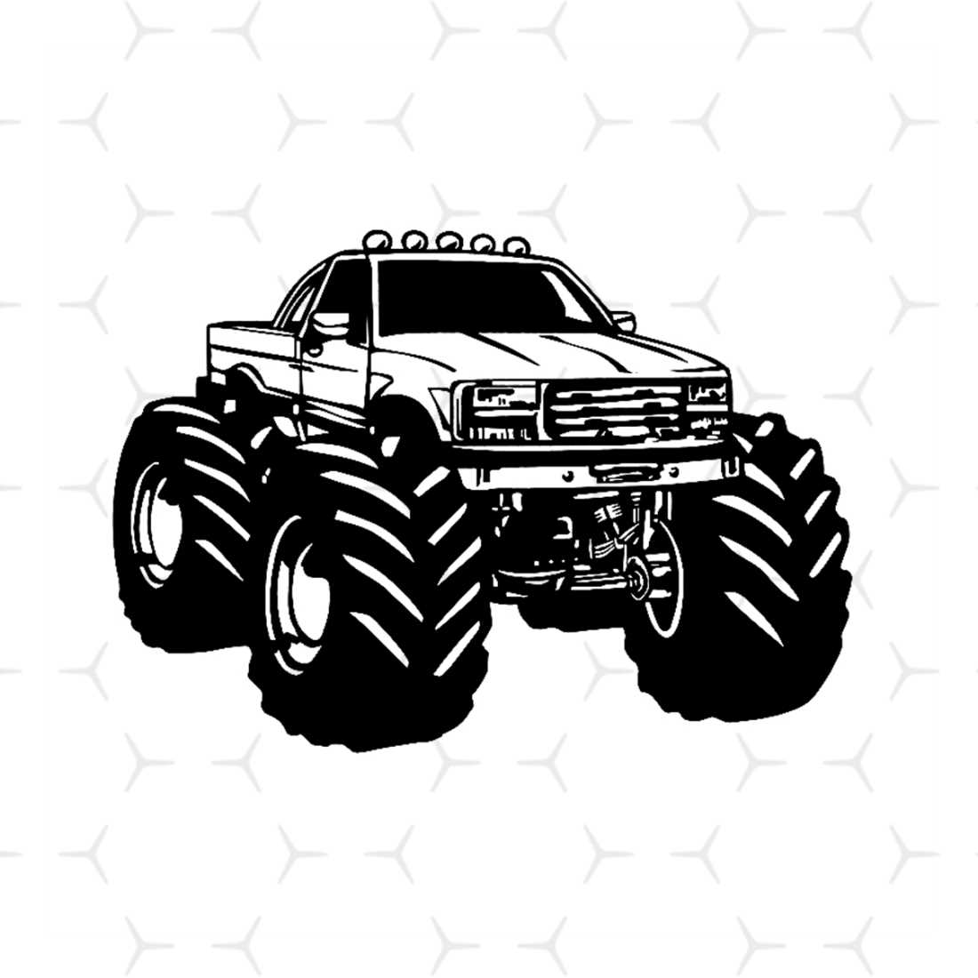 Cartoon Monster Truck Vector Svg, Vehicle Svg, Monster Svg, | Inspire ...