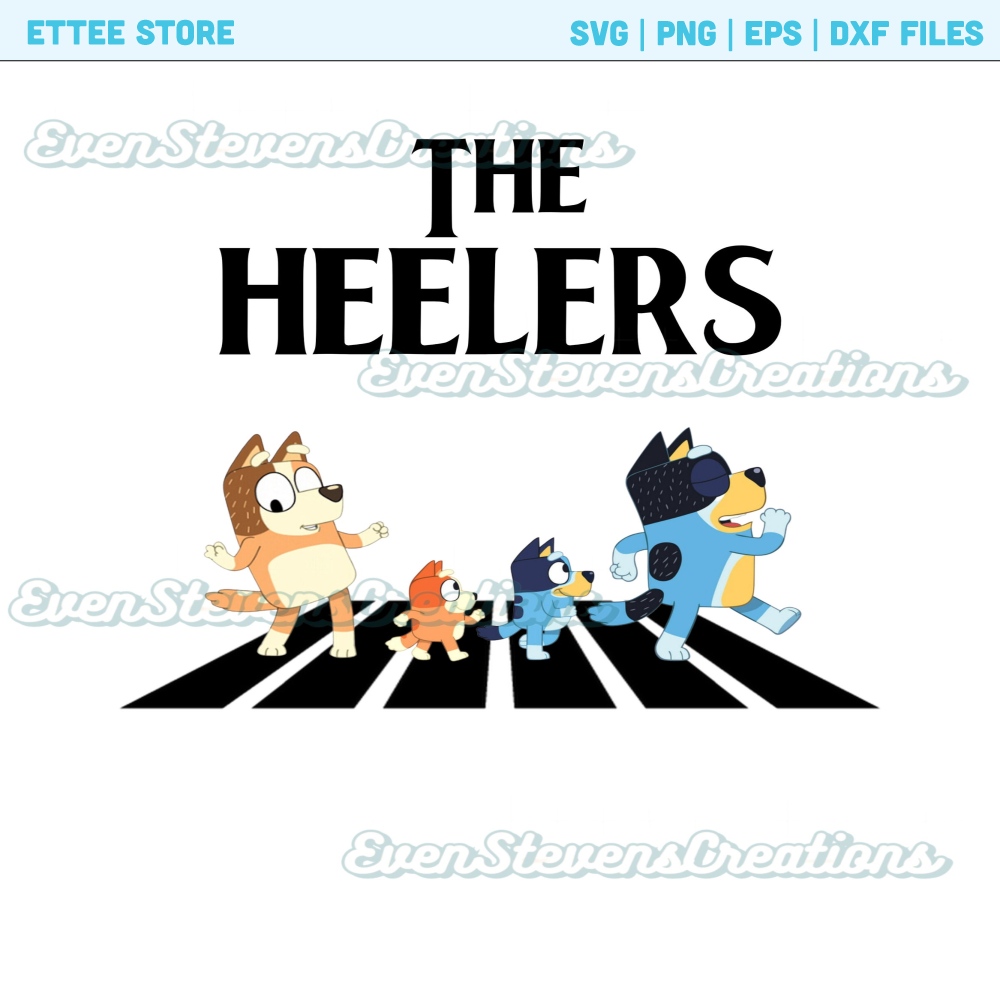 Bluey family the heelers abbey road the Beatles kids cartoon - Inspire ...