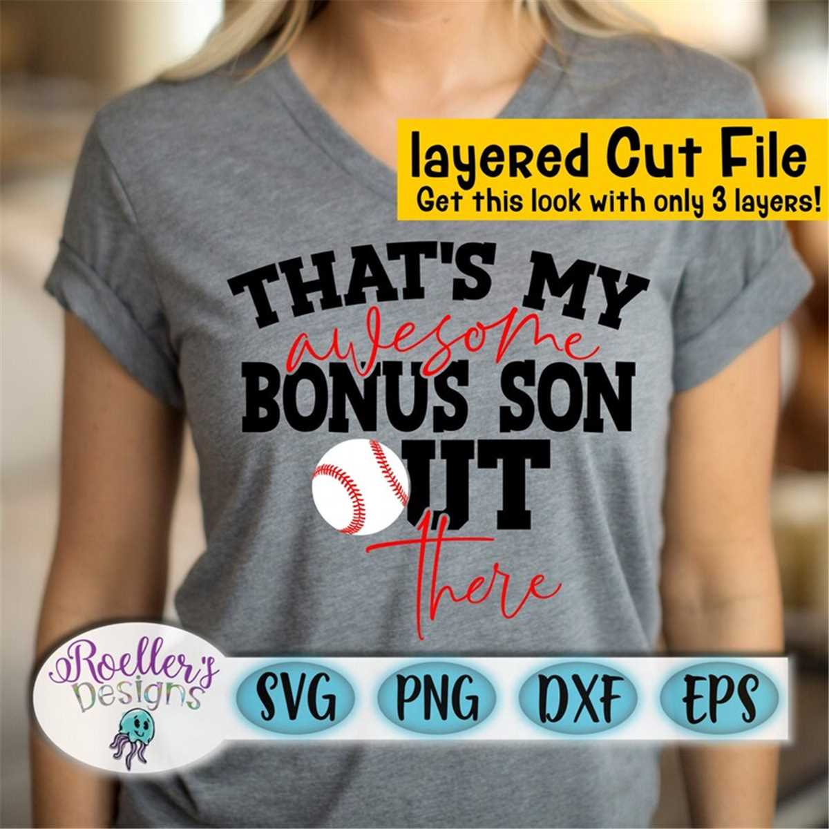 Baseball Svg, Bonus Son Svg, Baseball Mom Svg, Baseball Step | Inspire ...