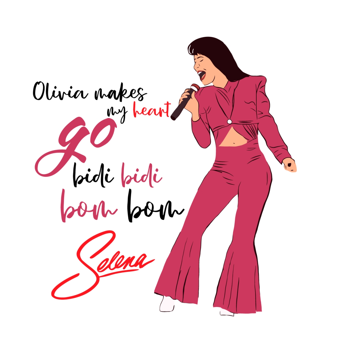 Olivia Makes My Hearts Go Bidi Bidi Bom Bom Svg, Selena Svg, | Inspire Uplift