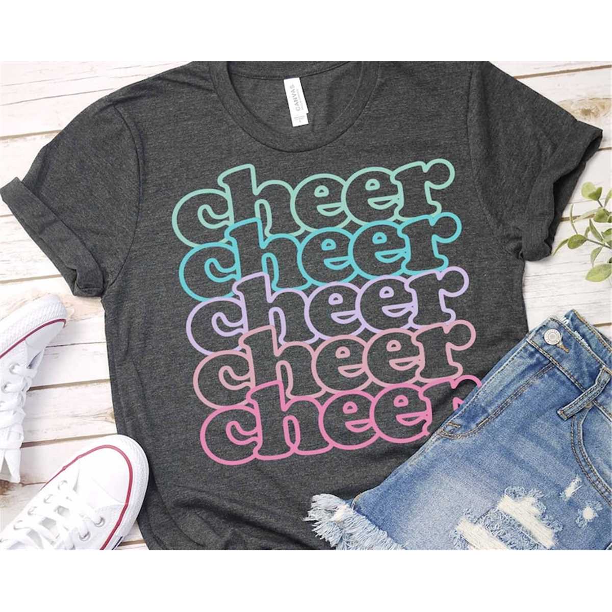 CHeer svg, cheerleader svg, cheer squad, cheer, rainbow, ret | Inspire ...