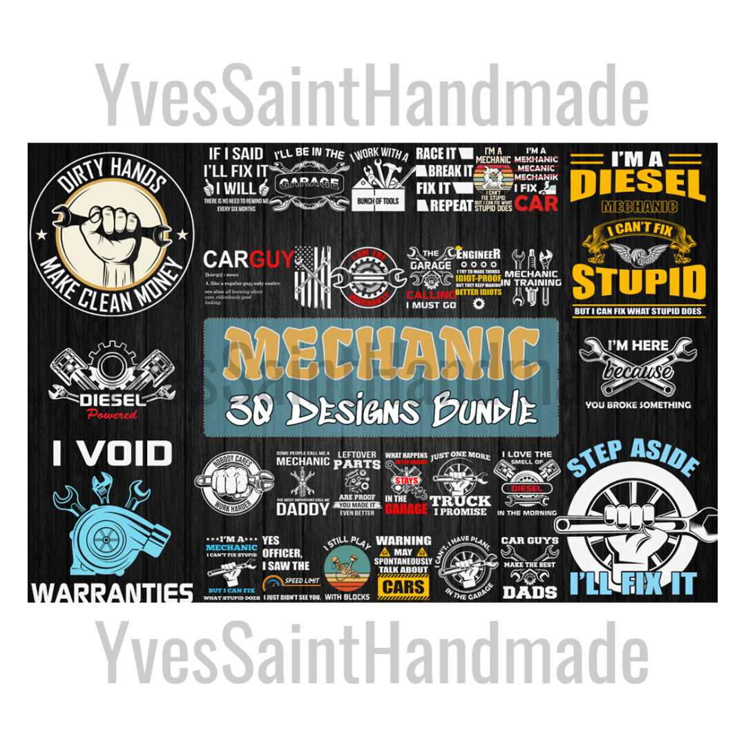 30 Mechanic Designs Svg Bundle, Mechanic Svg, Mechanic Tools - Inspire ...