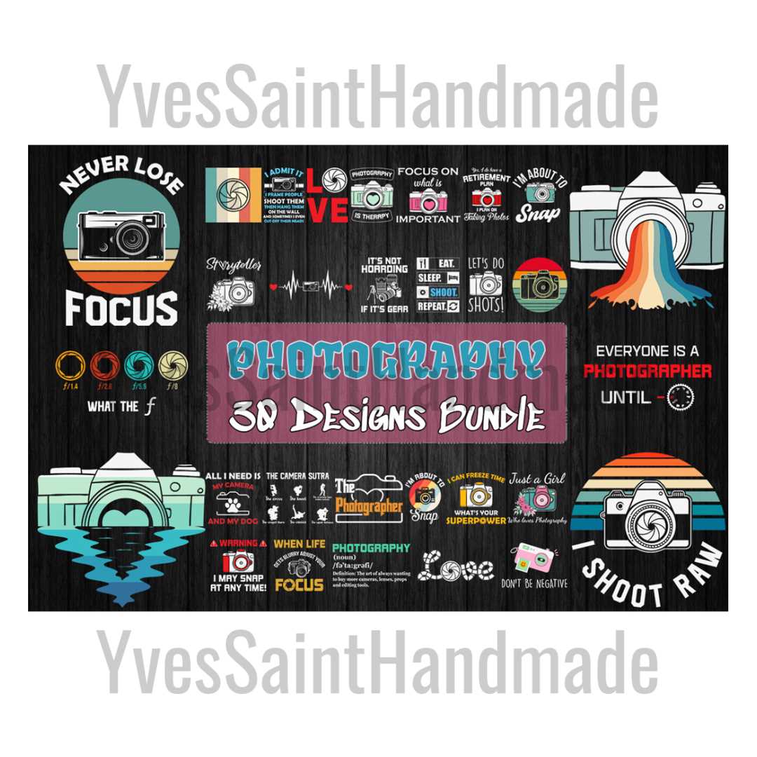 30 Designs Photography Svg Bundle, Photography Svg, Camera S | Inspire ...