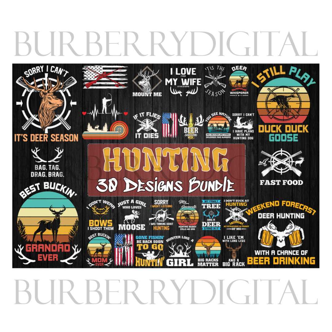 30 Designs Hunting Bundle Svg, Hunting Svg, Hunt Svg - Inspire Uplift
