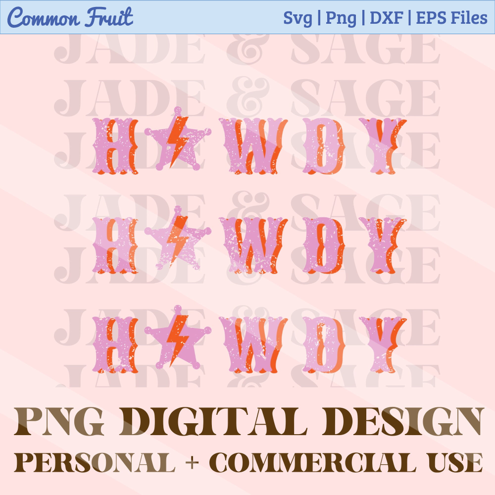 Howdy Howdy Png, Howdy Sublimation, Pink Lightning Clipart, - Inspire ...