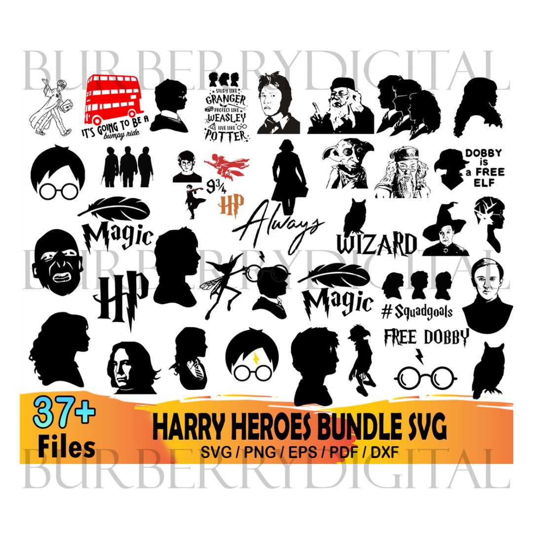37 Harry Heroes Bundle Svg, Harry Potter Svg, Dumbledore Svg - Inspire ...