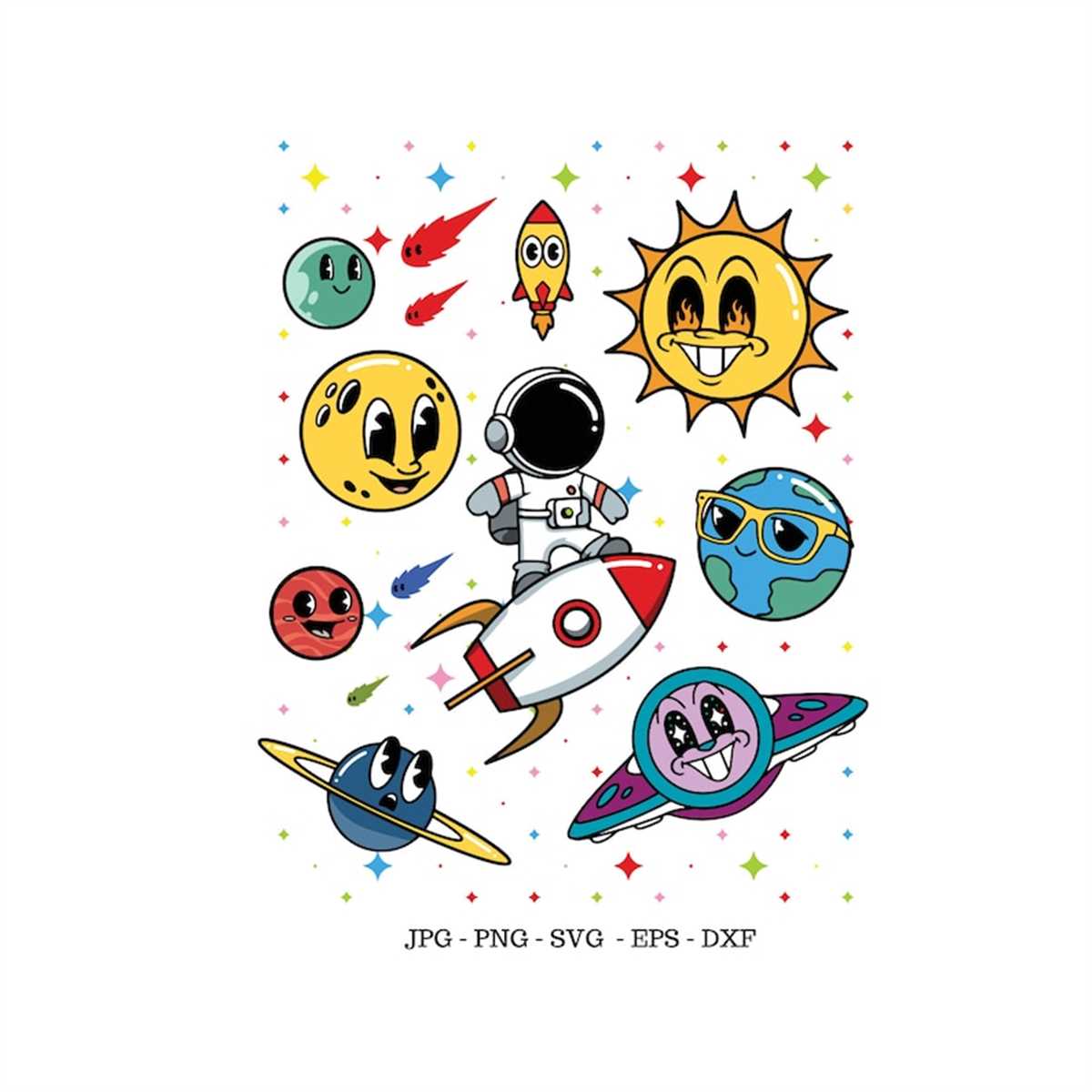 Kids Space Svg, Outer Space Decor, Space Theme, Stars Svg Fi | Inspire ...