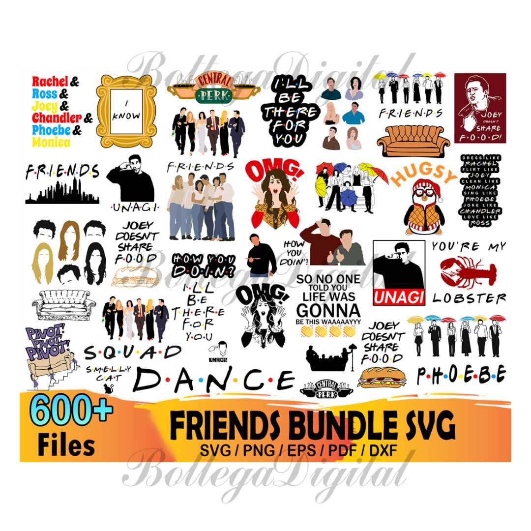 600 Friends Svg Bundle, Friends Svg, Friends Movie Svg - Inspire Uplift