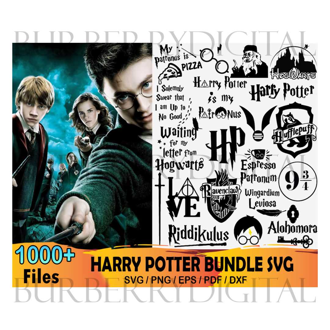 1000 Harry Potter Svg Bundle, Harry Potter Svg, Harry Potter | Inspire ...