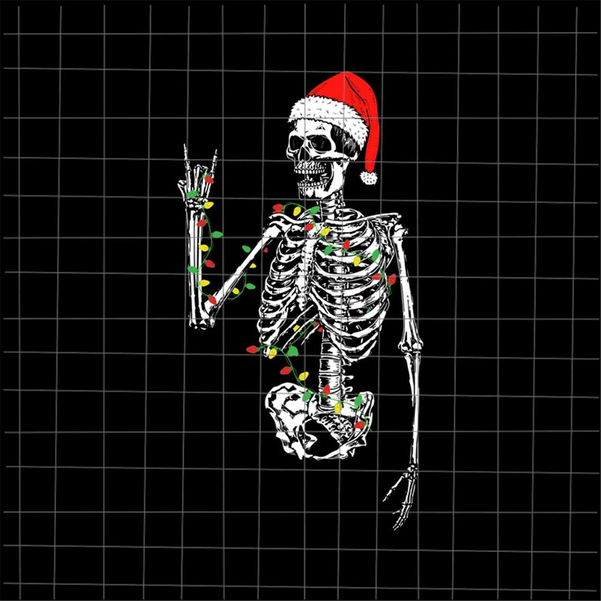 Rocker Skeleton Hand Rock Christmas Svg, Skeleton Hand Rock | Inspire ...