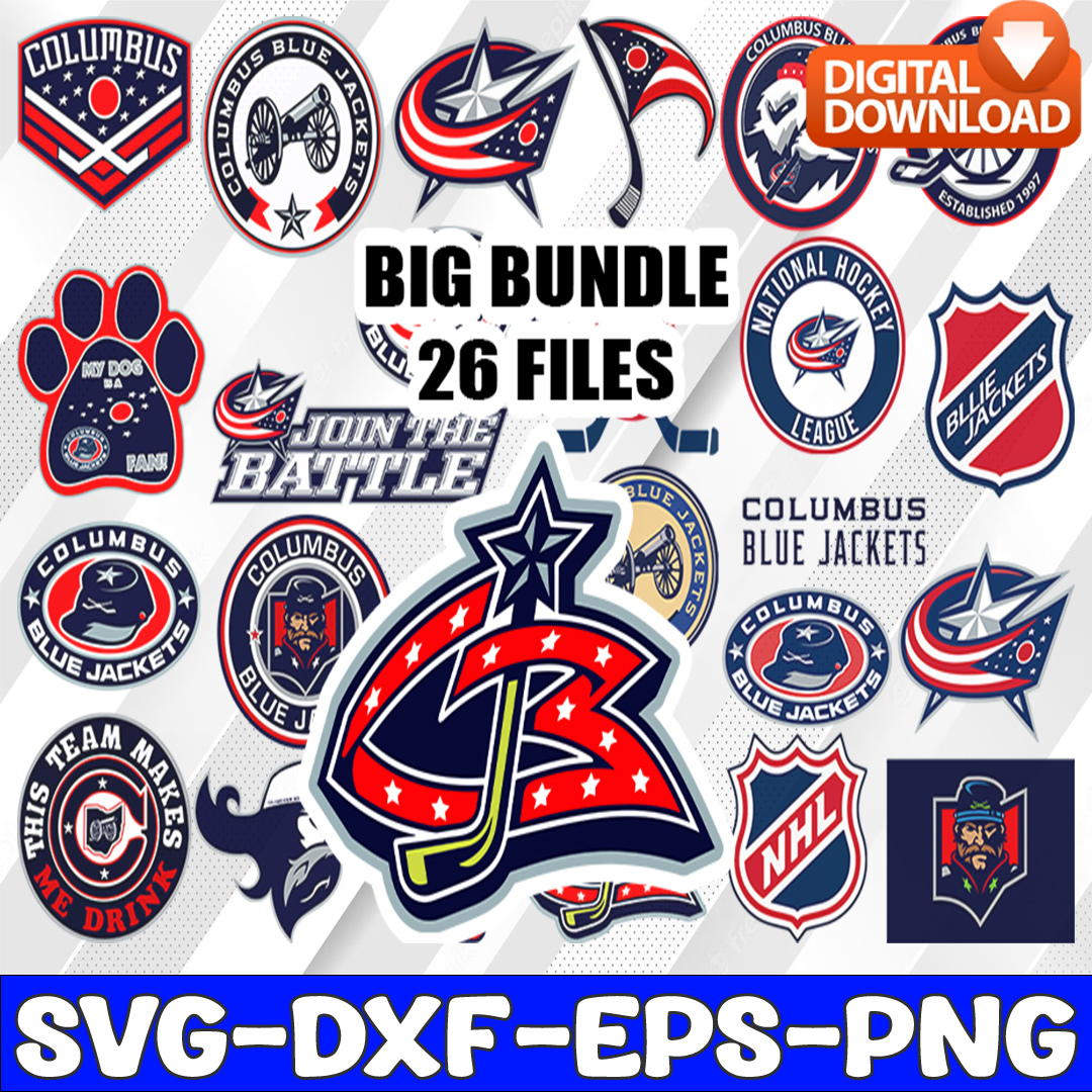 Bundle 25 Files Columbus Blue Jackets Hockey Team Svg, Colum | Inspire ...