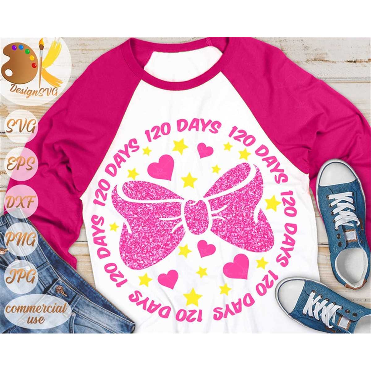 120 Days SVG | School Girls SVG | Bows SVG | Svg For Girls | - Inspire ...