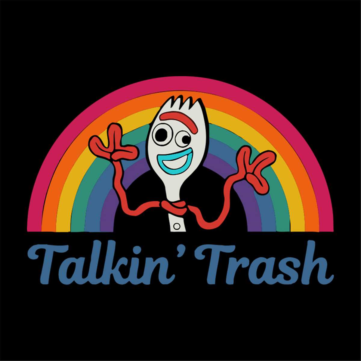 Disney Pixar Toy Story 4 Forky Talkin' Trash Rainbow Poster, | Inspire ...