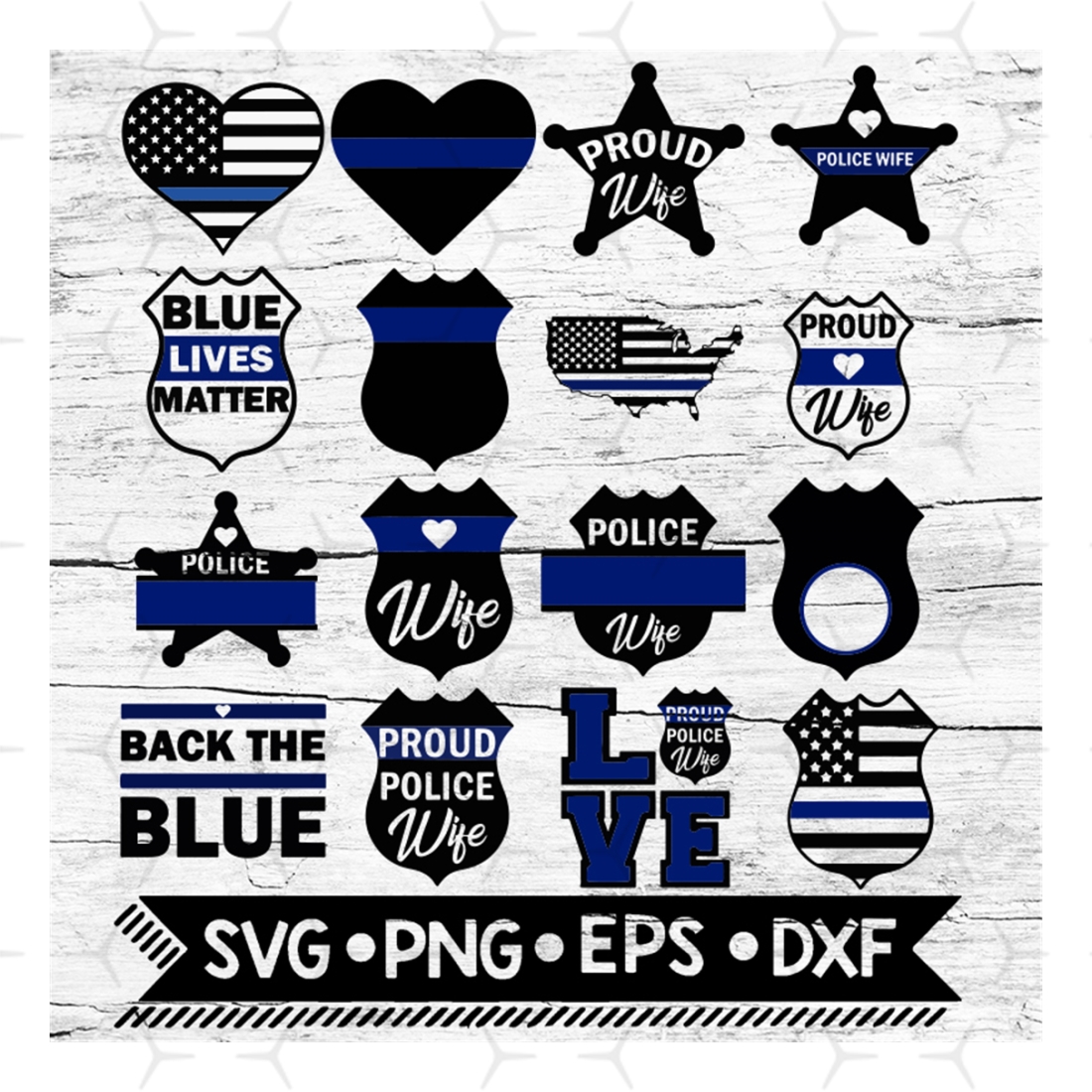 Police Wife Bundle Svg, Jobs Svg, Monogram Svg, Police Badge - Inspire ...