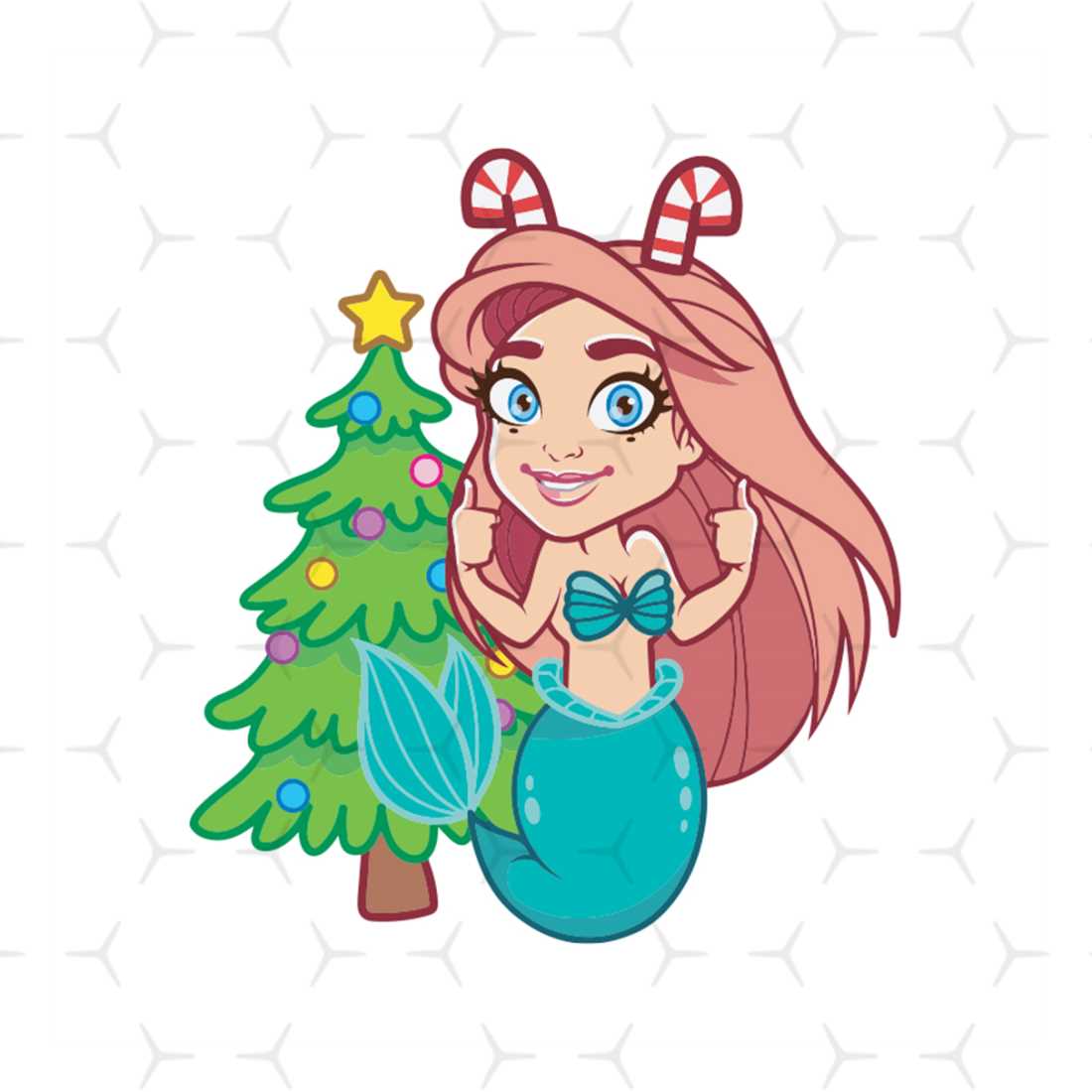 Mermaid Ariel Christmas Tree Svg, Christmas Svg, Pinetree Sv - Inspire ...