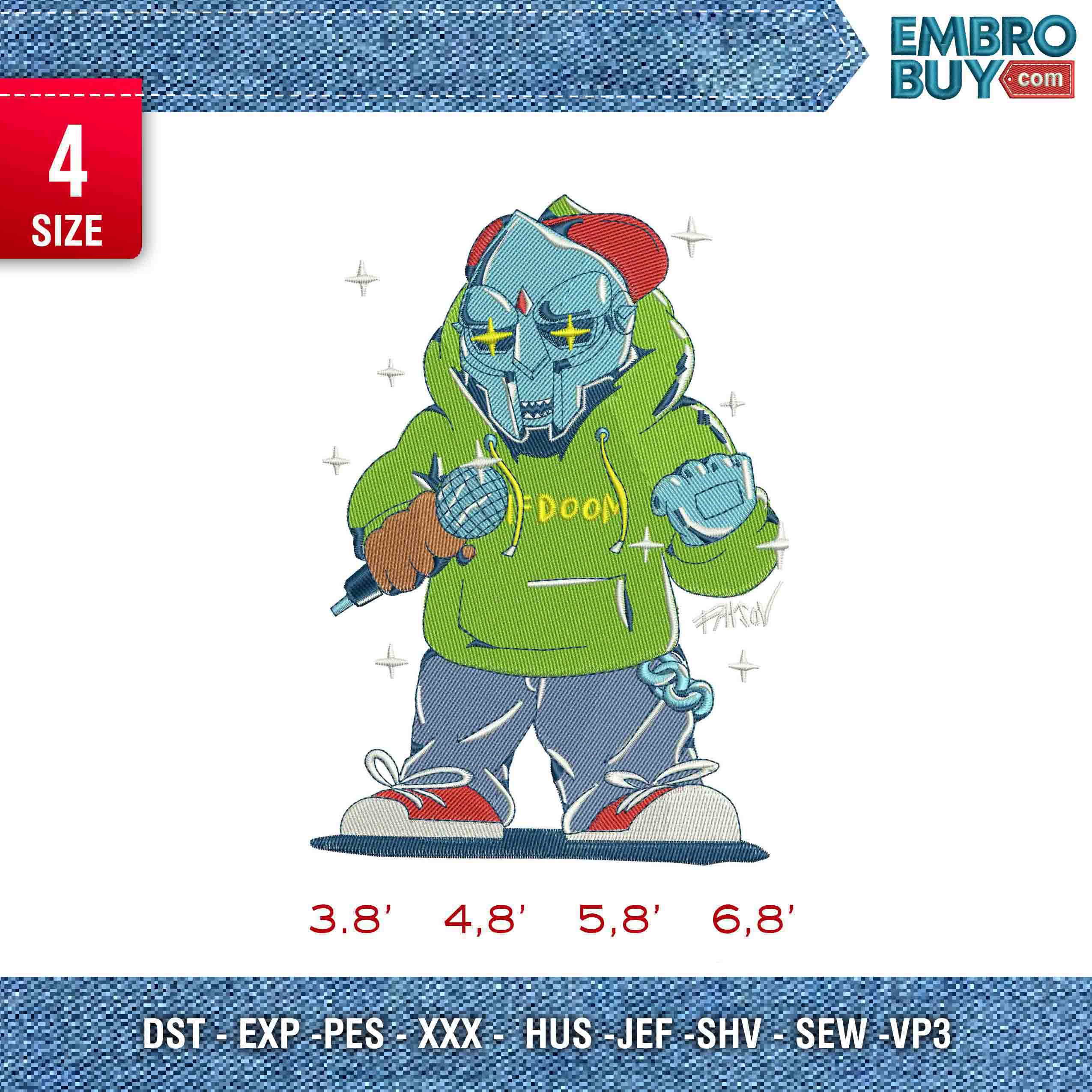 Singer Doom / Artist Embroidery Design / Artist Design / Emb | Inspire ...