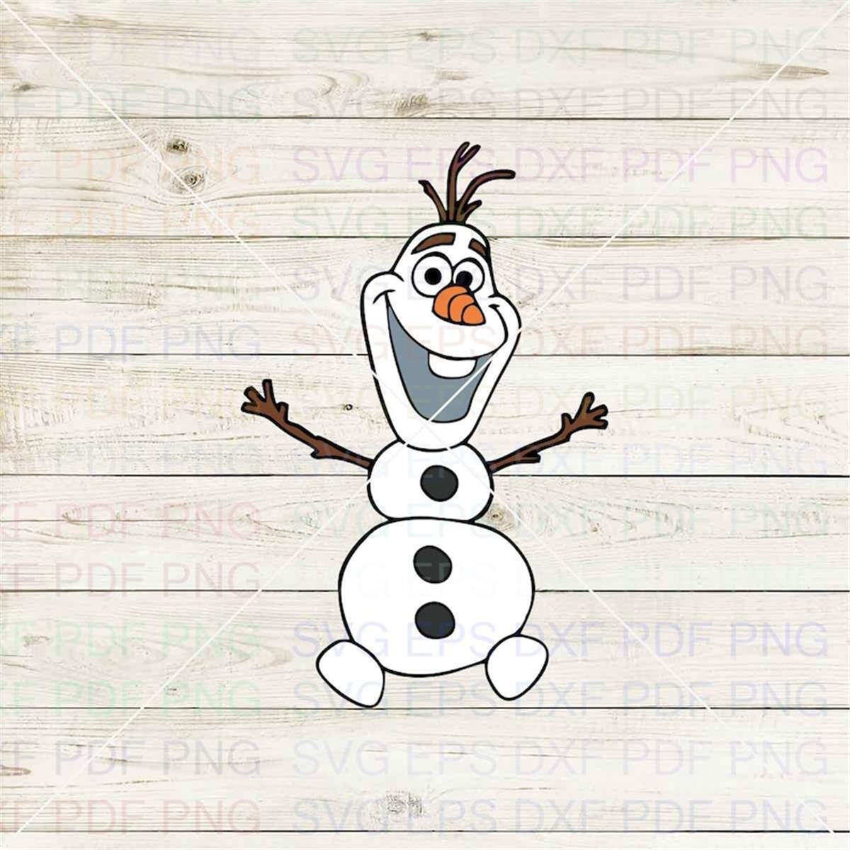 Olaf Frozen 011 Svg Dxf Eps Pdf Png, Cricut, Cutting file, V | Inspire ...