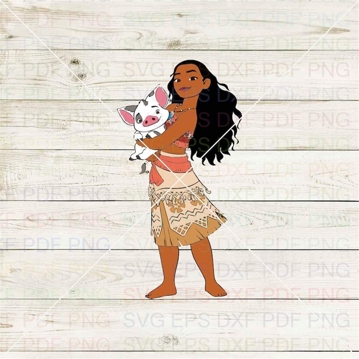 Pua And Moana 009 Svg Dxf Eps Pdf Png, Cricut, Cutting file, | Inspire ...