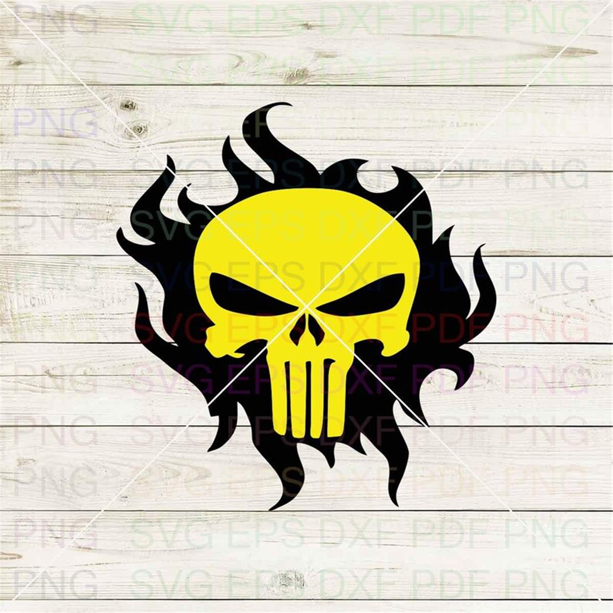 Punisher Silhouette 019 Svg Dxf Eps Pdf Png, Cricut, Cutting | Inspire ...