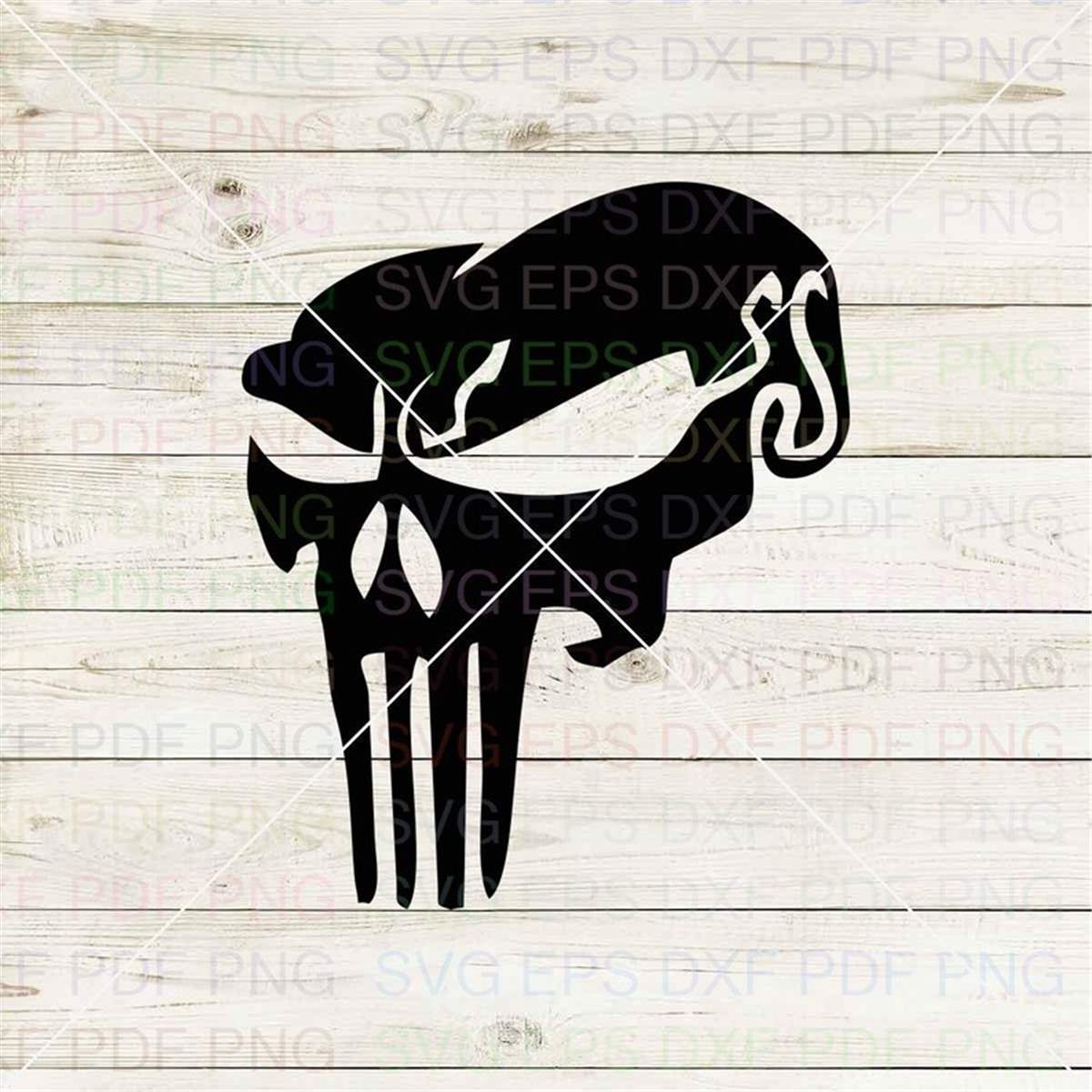 Punisher Silhouette 016 Svg Dxf Eps Pdf Png, Cricut, Cutting | Inspire ...
