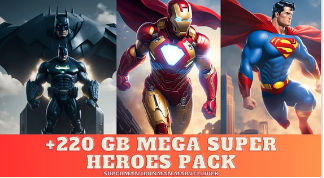 Super Hero Mega Pack includes 220 Gb,Hundreds of Superhero F | Inspire ...