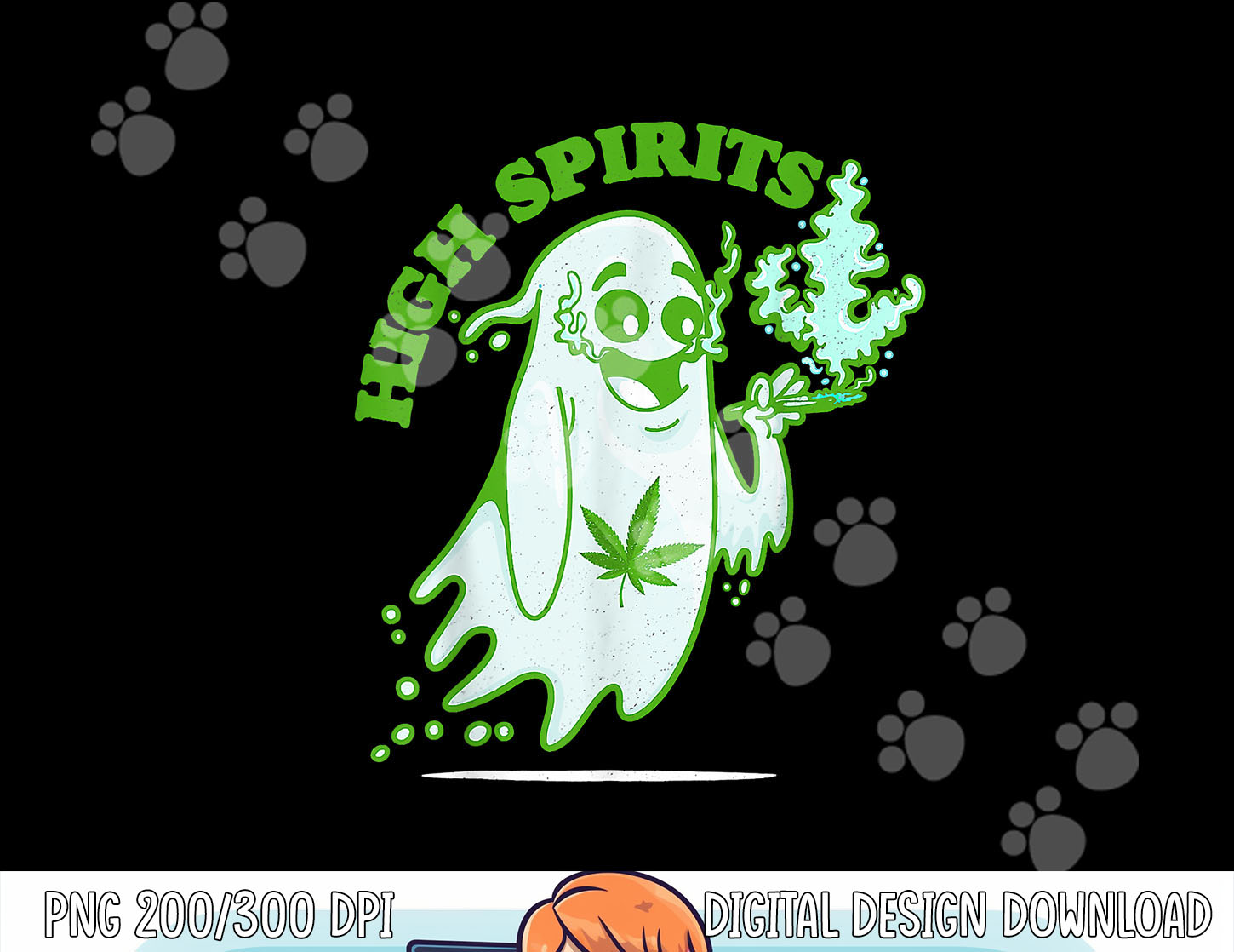 Funny Halloween Marijuana Cannabis Ghost Design Weed Smokers | Inspire ...