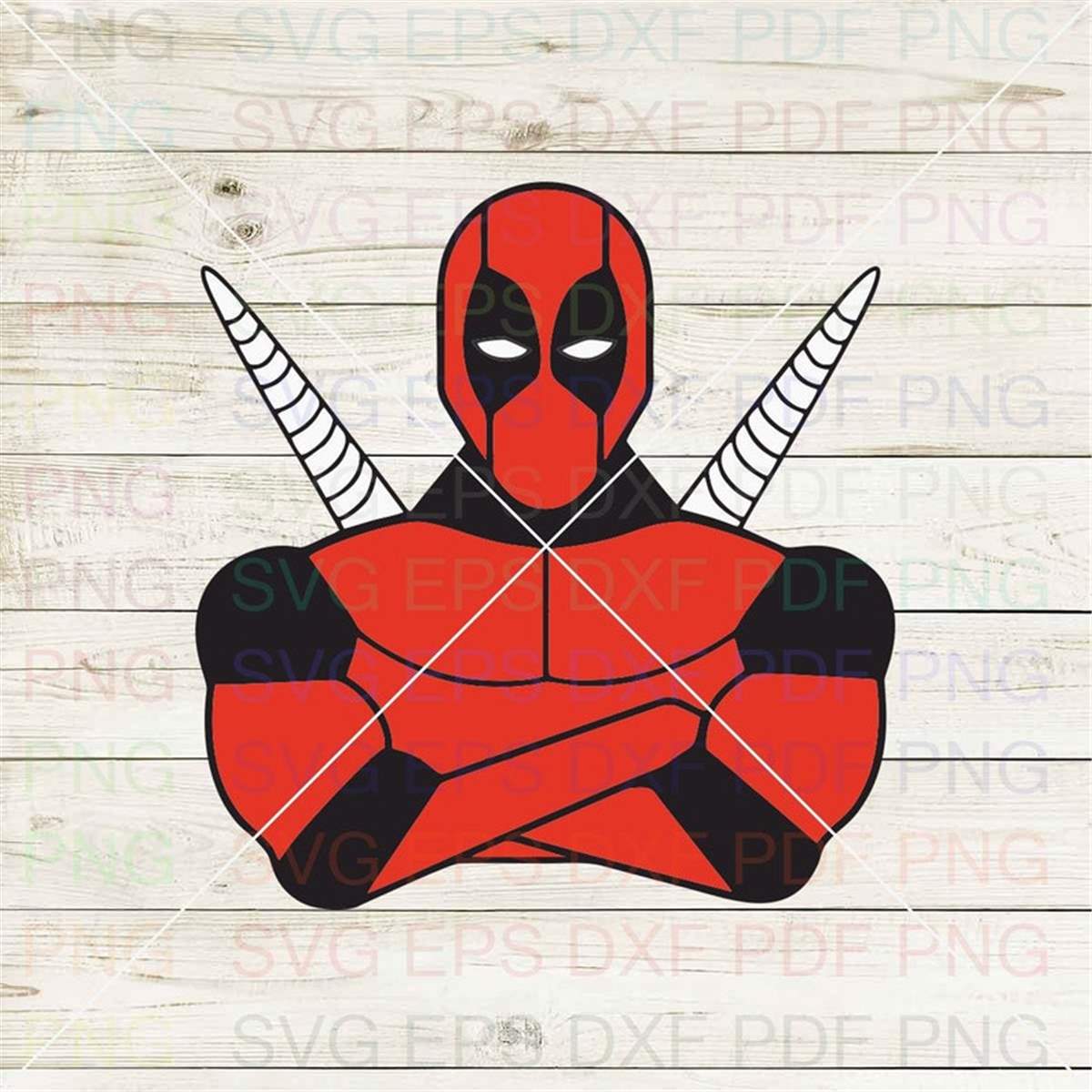 Deadpool 032 Svg Dxf Eps Pdf Png, Cricut, Cutting file, Vect | Inspire ...