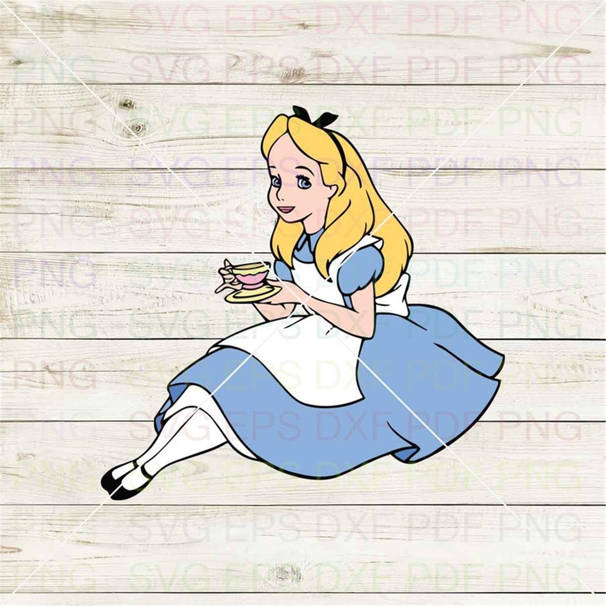 Alice Coffe Alice In Wonderland 005 Svg Dxf Eps Pdf Png, Cri | Inspire ...