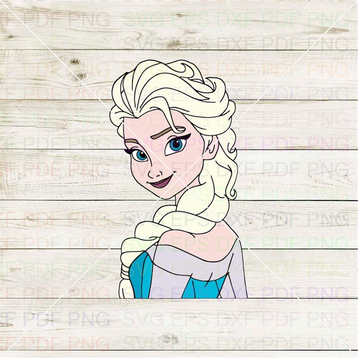 Elsa Frozen 001 Svg Dxf Eps Pdf Png, Cricut, Cutting file, V | Inspire ...