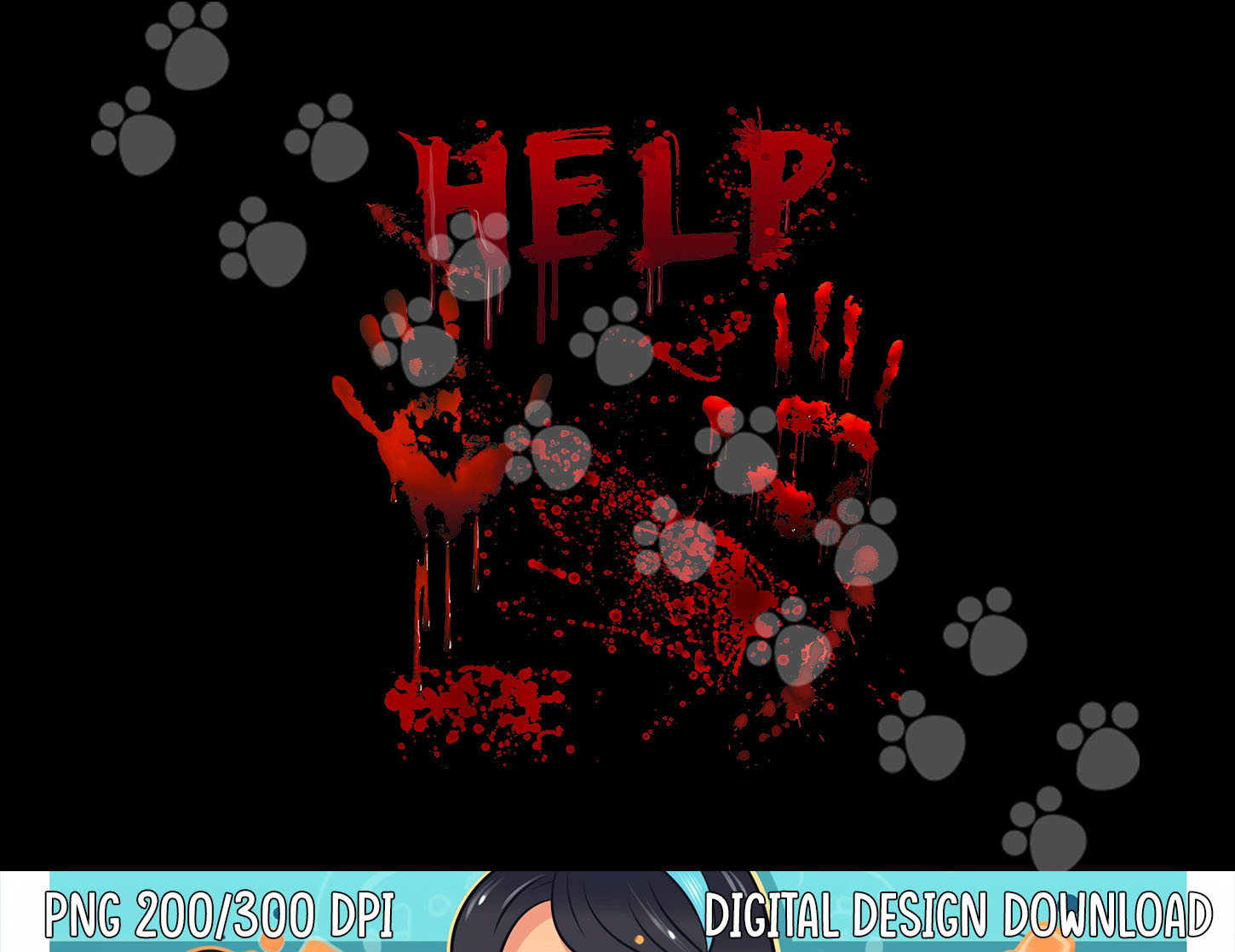 Funny Help Bloody Handprint Halloween Costume Matching Mens - Inspire ...