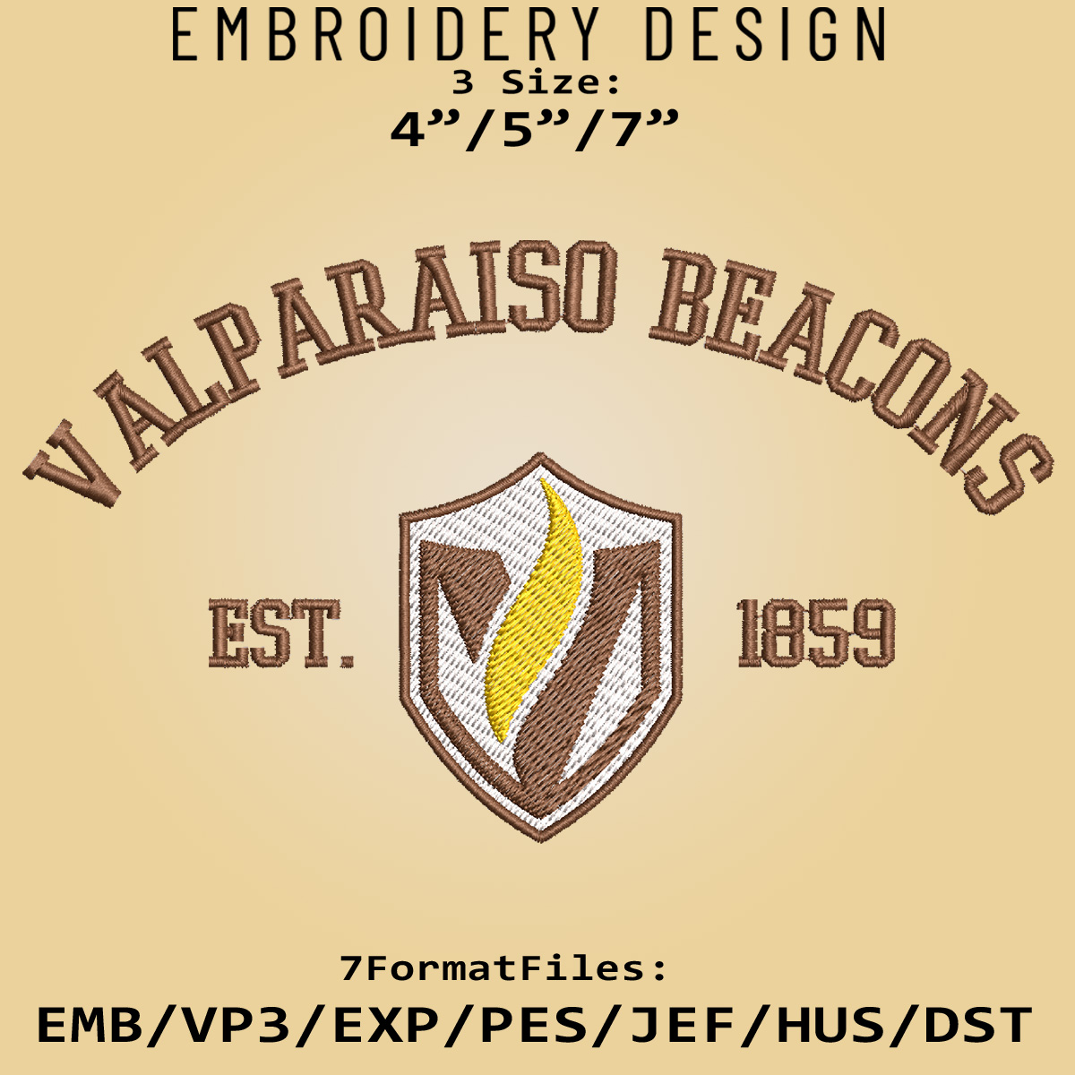 Valparaiso Beacons embroidery design, NCAA Logo Embroidery F | Inspire ...