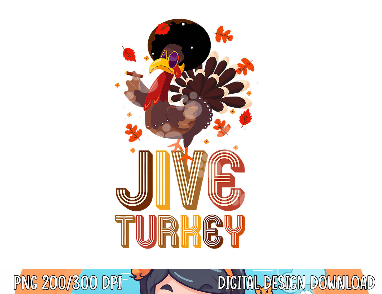 Funny Jive Turkey Thanksgiving Holiday Festive Turkey png, s | Inspire ...