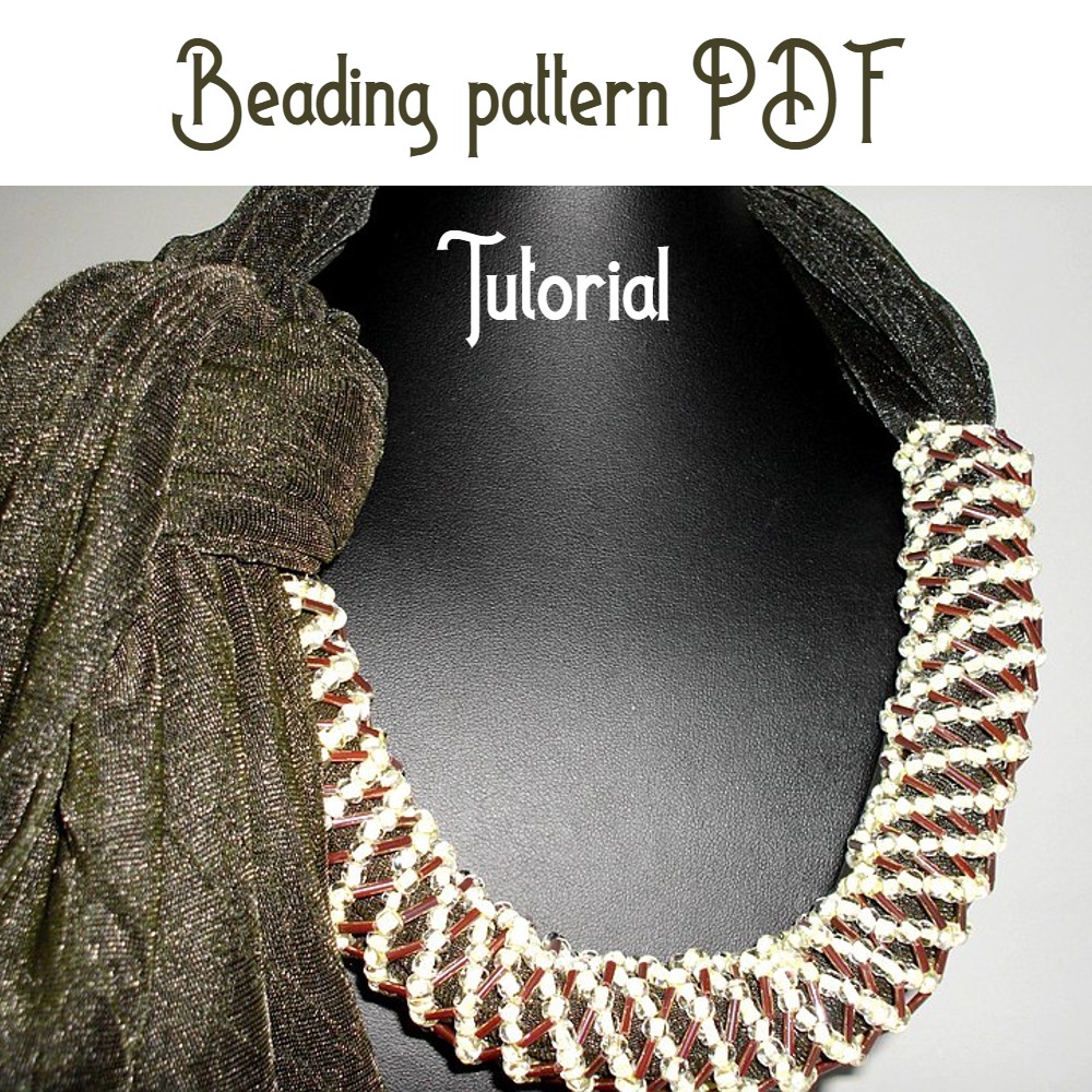 Beading pattern PDF. Necklace Tube on scarf. Seed bead patte - Inspire ...