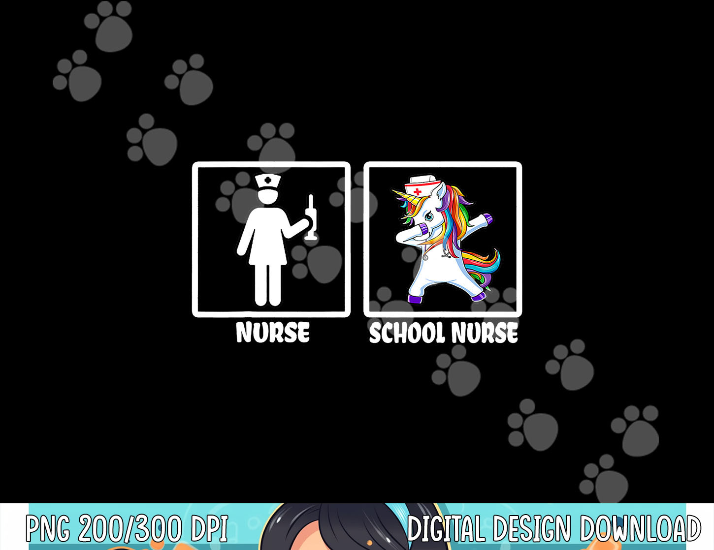 Funny Nurse vs School Nurse - School Nurse png, sublimation | Inspire ...