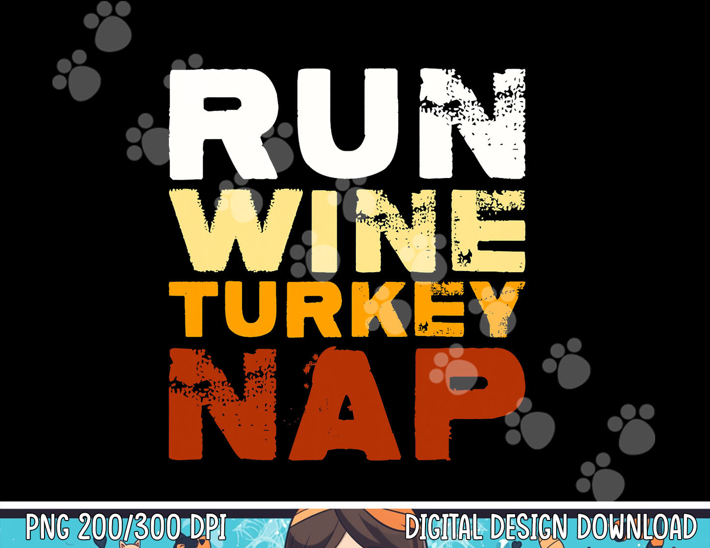 Funny Run Wine Turkey Nap Thanksgiving Dinner Trot png, sub | Inspire ...