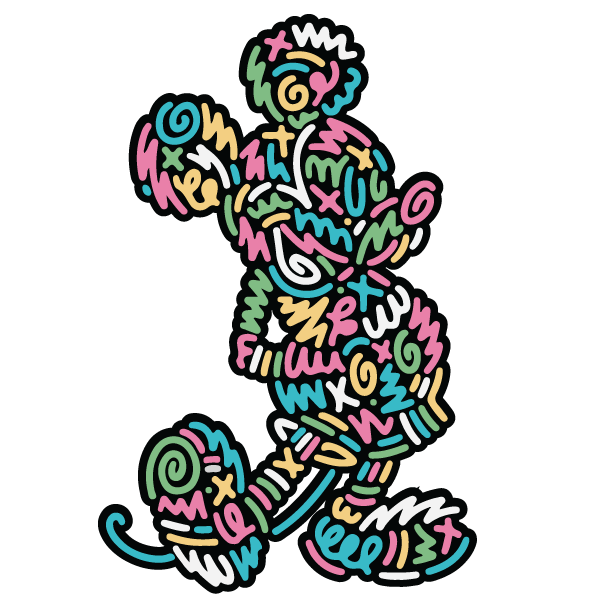 Mickey mouse lined bold Svg, Mickey mouse Svg, Mickey head l | Inspire ...