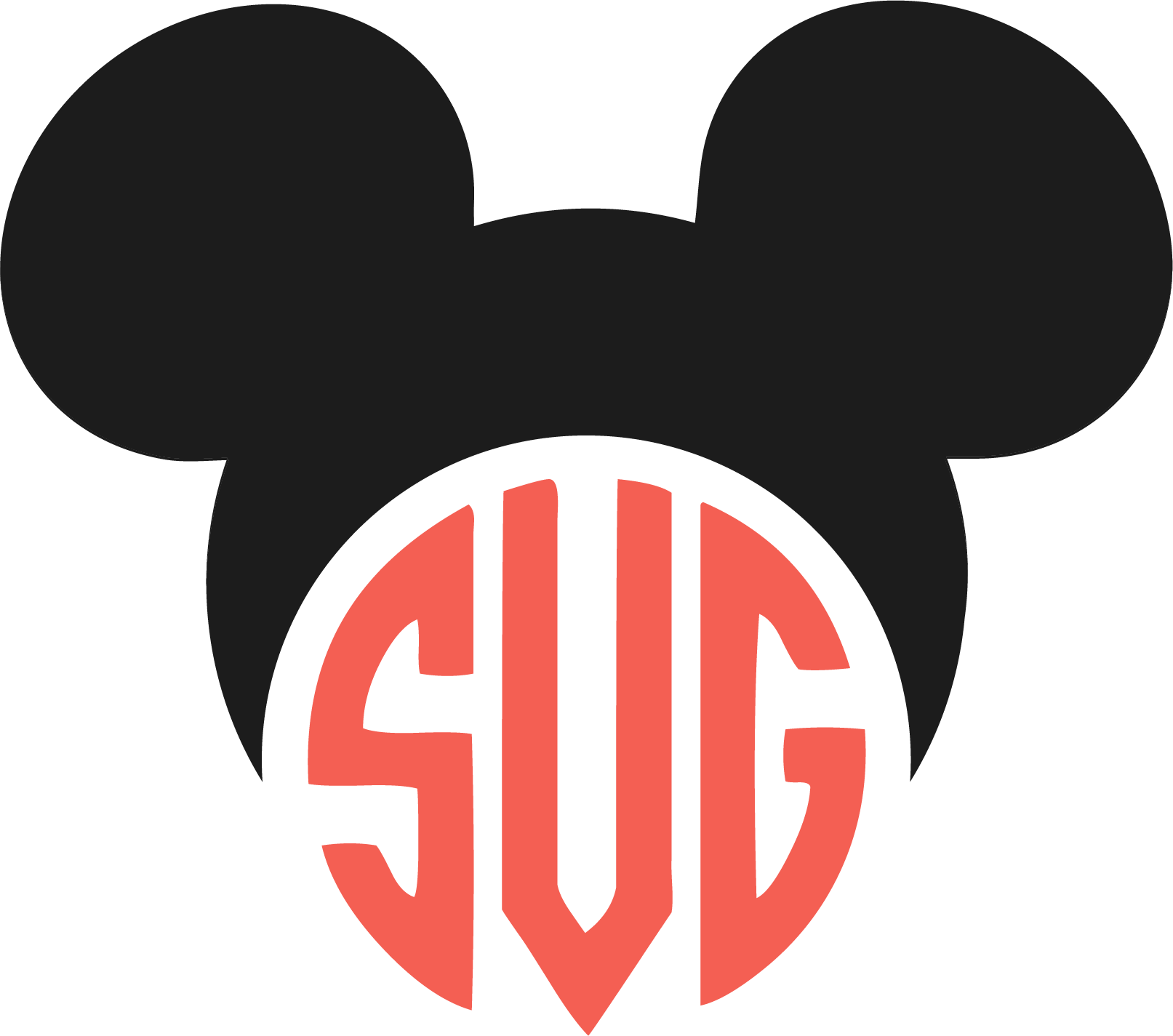 Mickey Mouse Monoram Svg, Mickey mouse Svg, Mickey head logo | Inspire ...