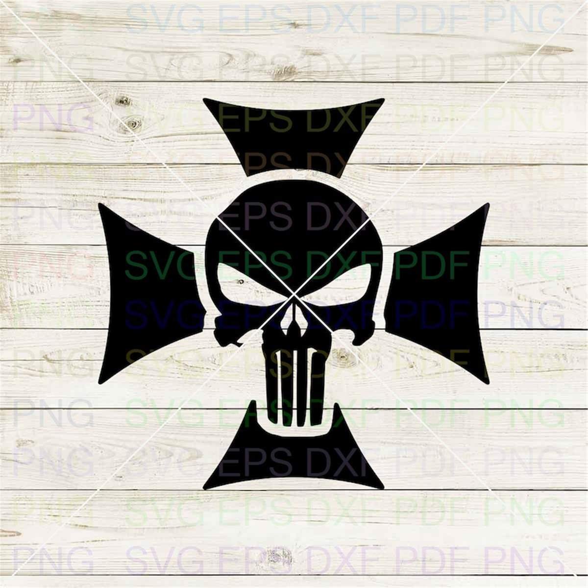 Punisher Silhouette 025 Svg Dxf Eps Pdf Png, Cricut, Cutting | Inspire ...