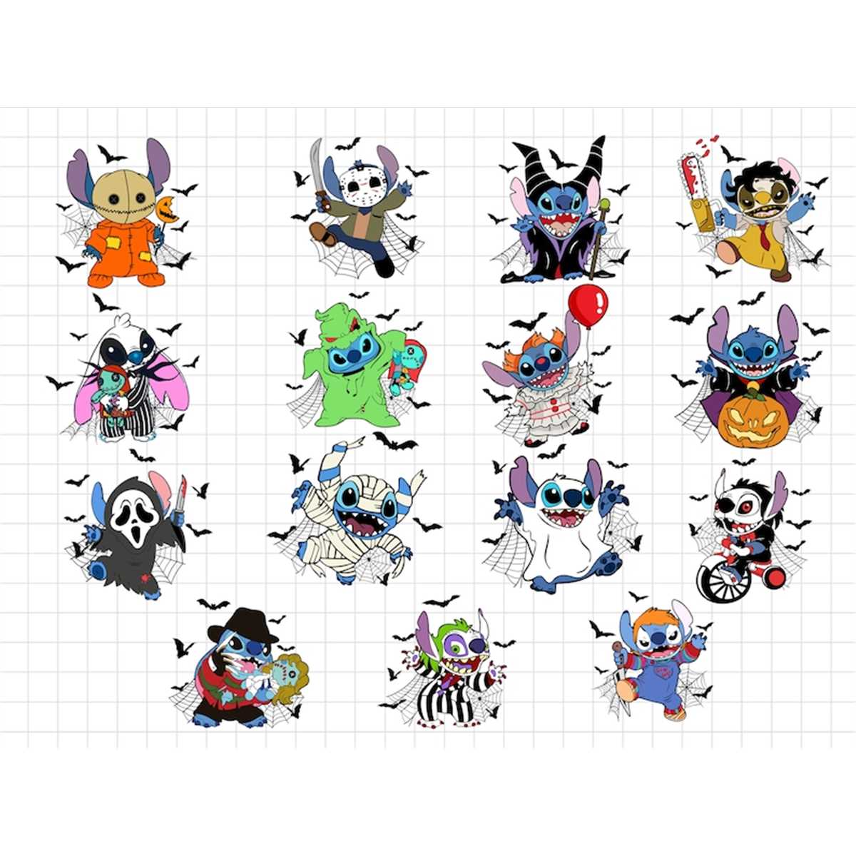 Bundle Halloween Stitch Svg, Stitch halloween Svg, Stitch Cu | Inspire ...