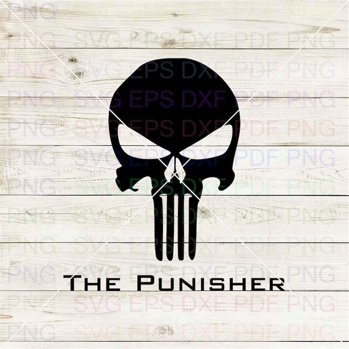 The Punisher Svg Dxf Eps Pdf Png, Cricut, Cutting file, Vect - Inspire ...