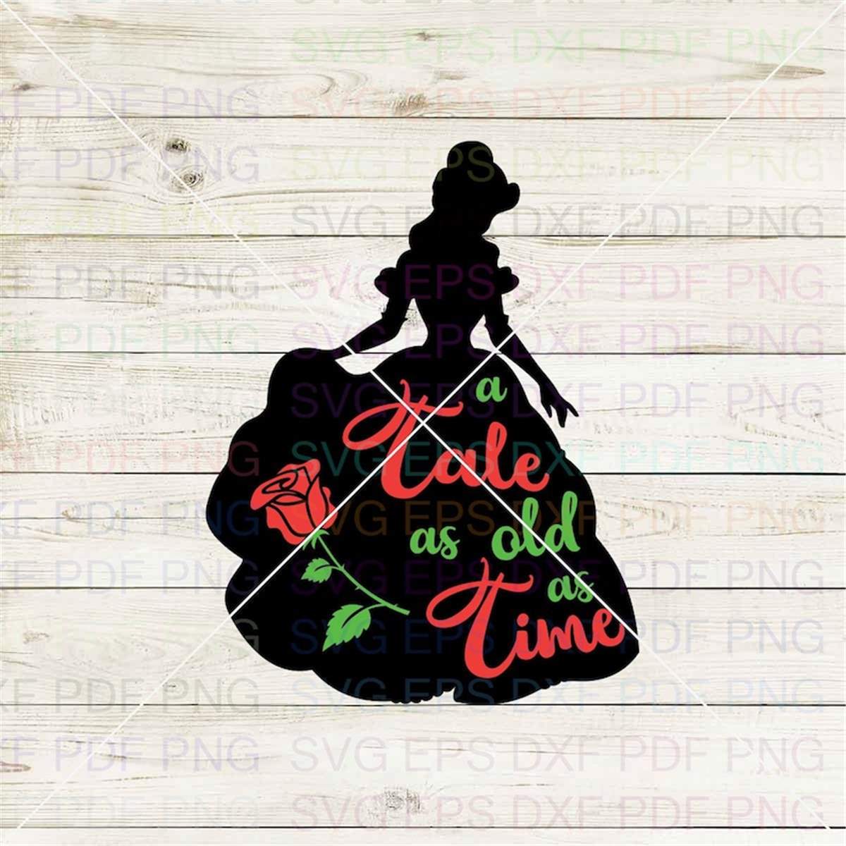 Belle Silhouette Beauty And The Beast 052 Svg Dxf Eps Pdf Pn | Inspire ...